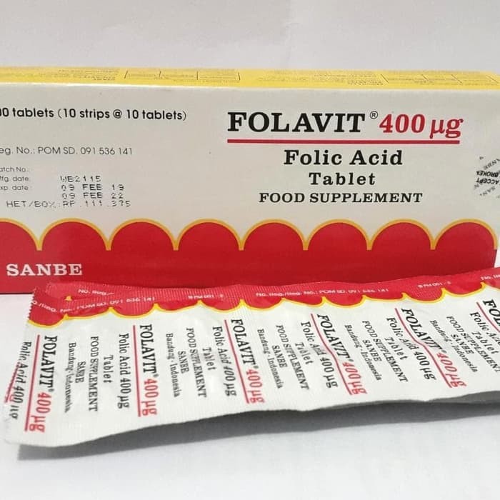 Jual Folavit 400 10tablet suplemen.masa kehamilan dan menyusui harga ...