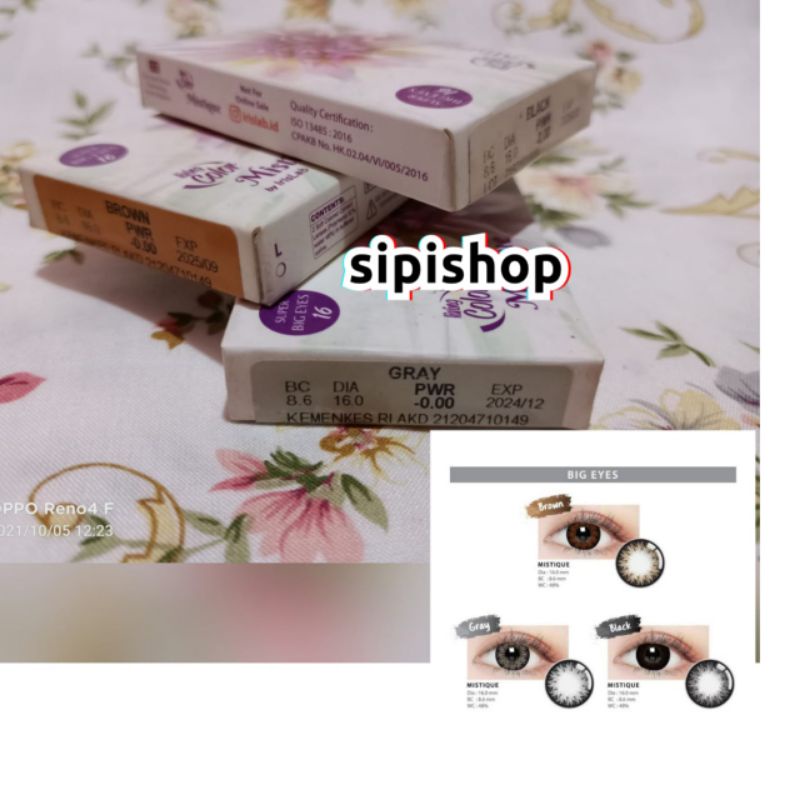 Jual COD Softlens Mistique by Irislab Normal BigEyes 16 dia 16mm Gojek ...