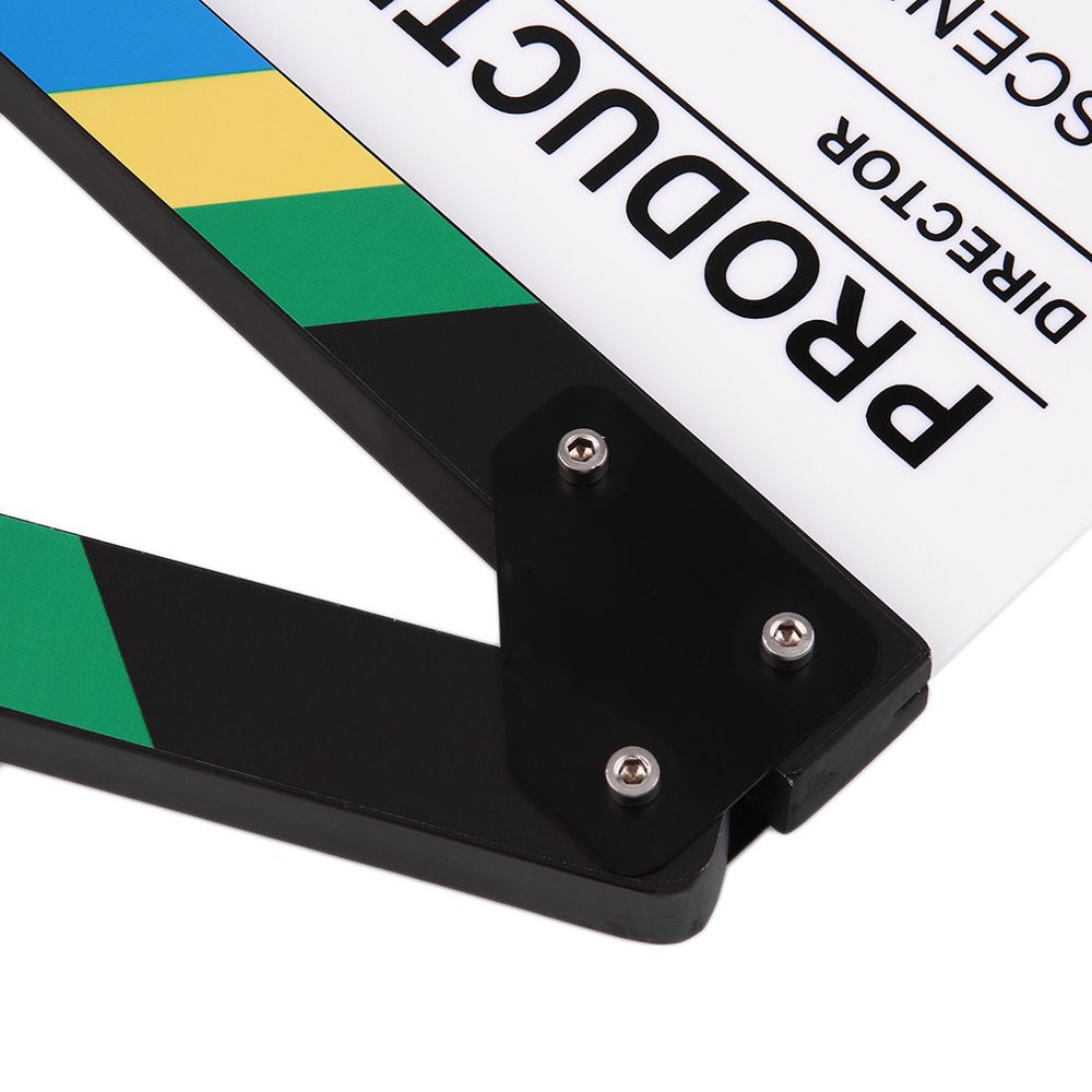 Jual Colorful Clapperboard TV Movie Film Clapper Board Slate - white ...