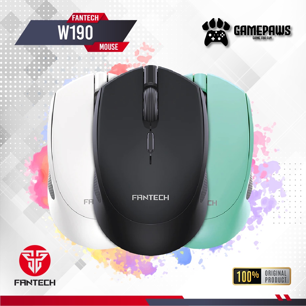 Jual Fantech Wireless Bluetooth Mouse W190 Dual Mode | Shopee Indonesia