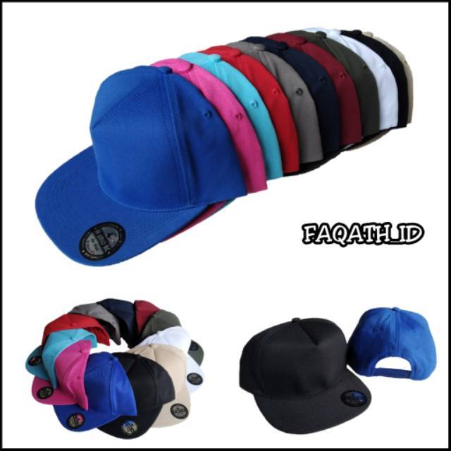 Jual Topi snapback polos hip hop grosir warna lengkap (depan tanpa ...