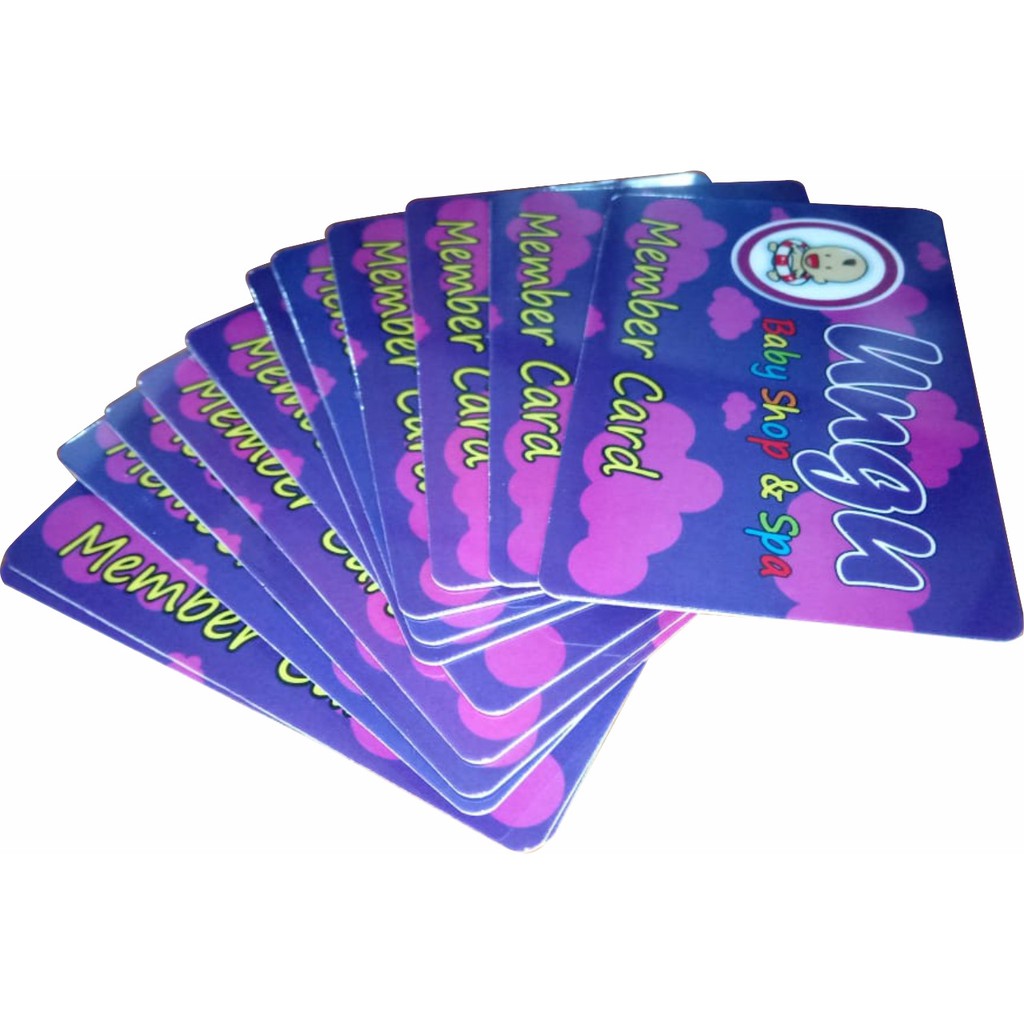 Jual CETAK ID CARD II MEMBER CARD 2 MUKA II CETAK PVC | Shopee Indonesia