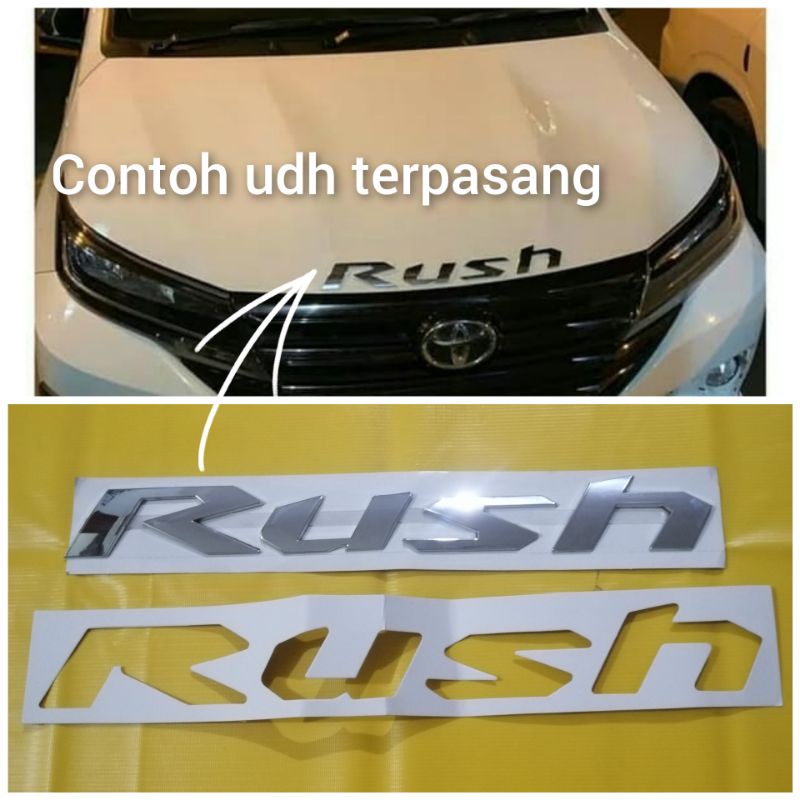 Jual emblem kap mesin rush th 18 sampai th 21 crom | Shopee Indonesia