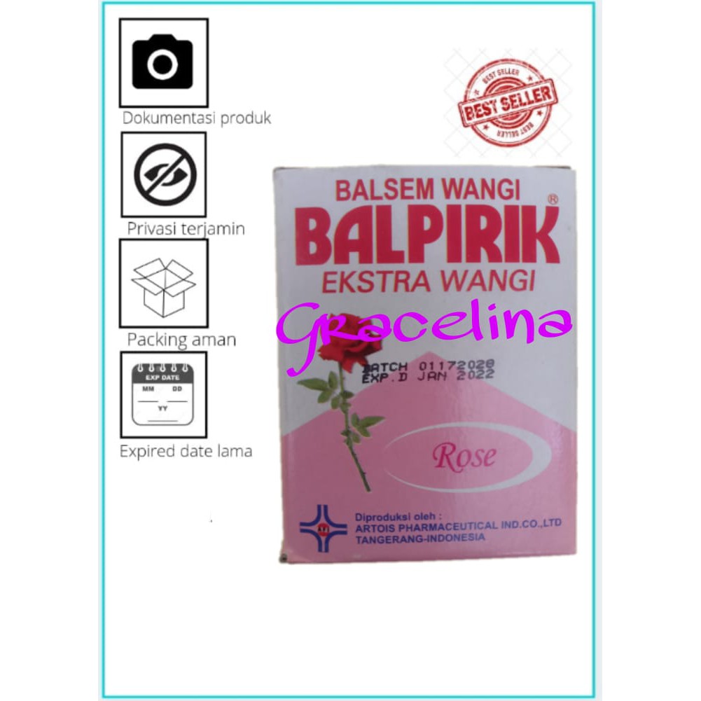 Jual Minyak dan balsem/ Balpirik Extra Rose Balsam 20 g/ Balsem untuk ...