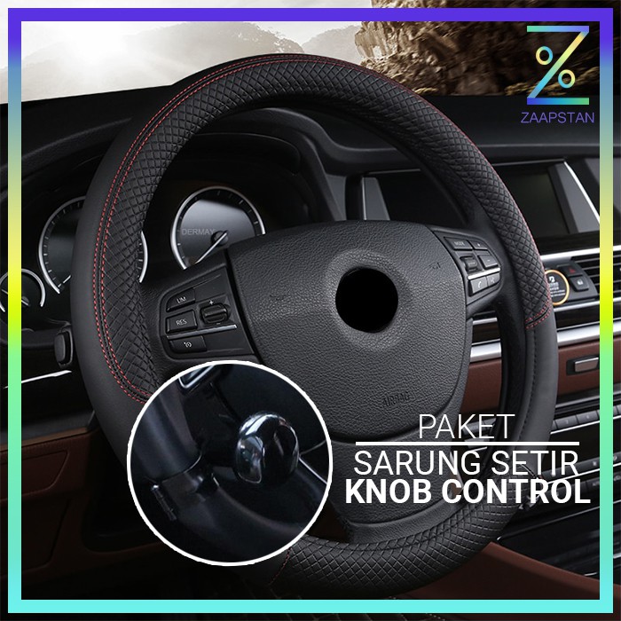 Jual Sarung Stir mobil Cover Setir Mobil Anti Licin dan Knob Stir ...