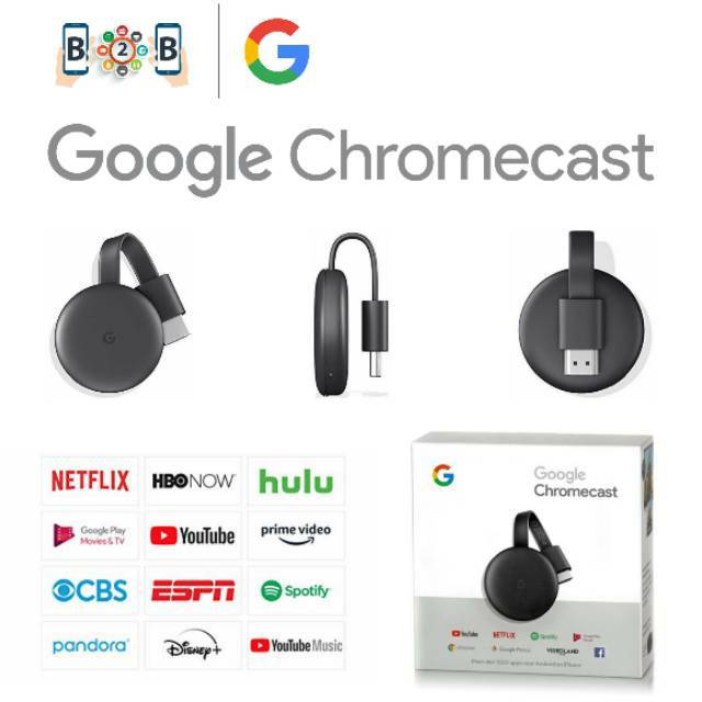 Jual GOOGLE CHROMECAST 3 GENERATION - Chrome Cast 3rd Gen | Shopee ...
