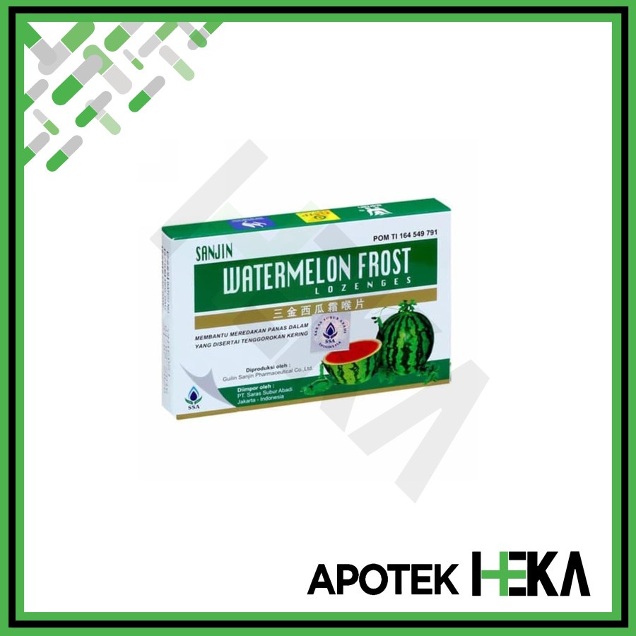 Jual Sanjin Watermelon Lozenges 12 Tablet - Panas Dalam Sakit ...