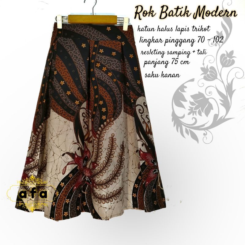Jual ROK BATIK MODERN LAPIS TRIKOT / ROK BATIK 7/8 / BAWAHAN BATIK ...