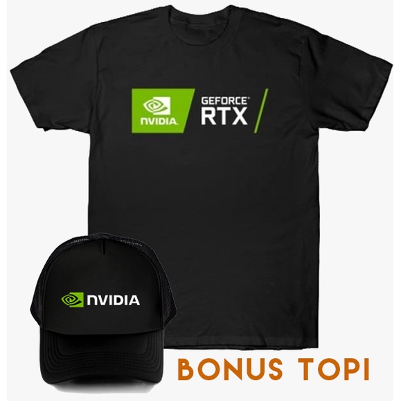 Jual kaos NVIDIA geforce RTX - t shirt nvidia GAMING MINING bonus topi ...