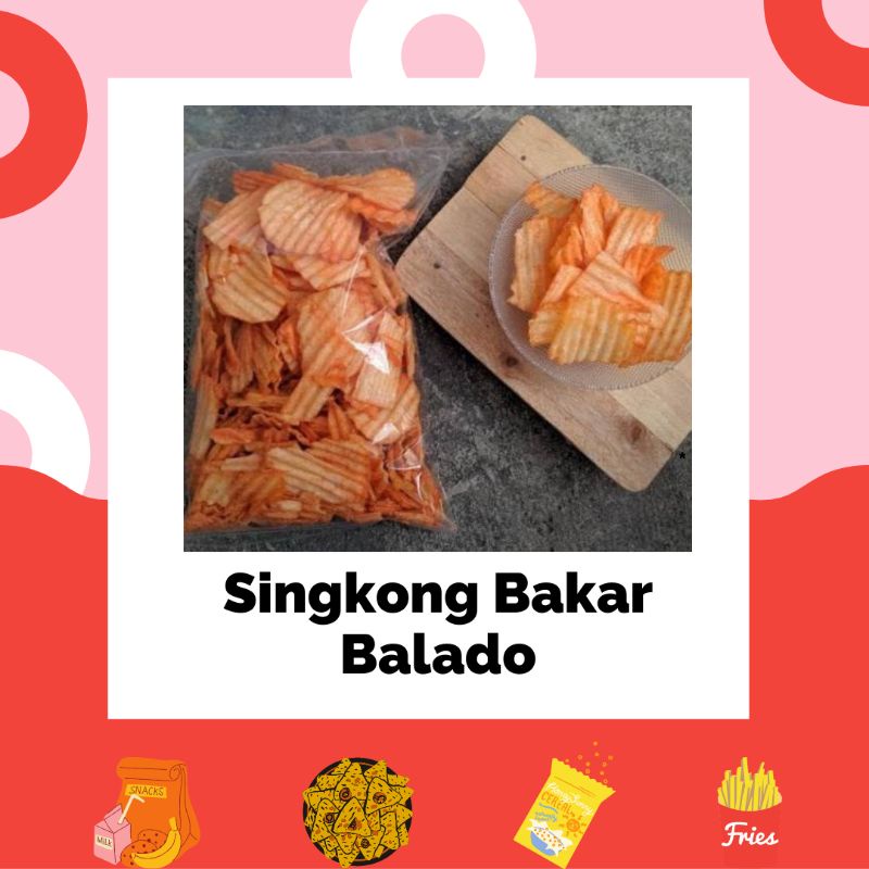 Jual Keripik Singkong Balado - Keripik Singkong Snack Kiloan - Jajan ...