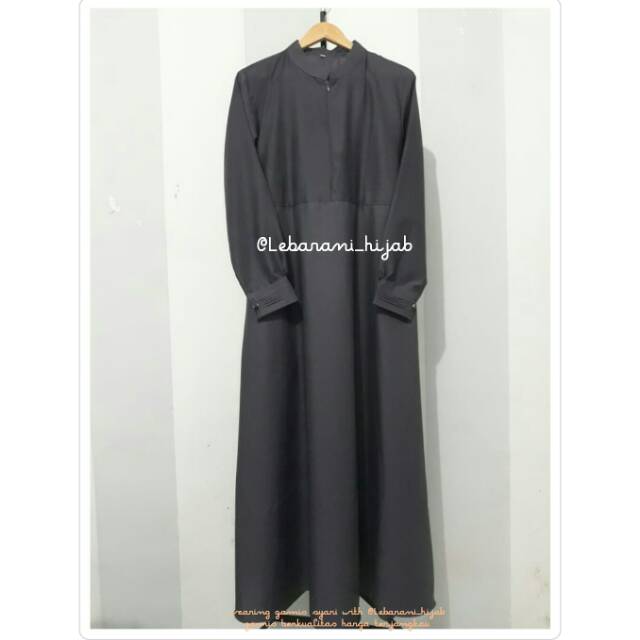 Jual Gamis bahan toyobo / gamis toyobo abu tua / gamis depag / gamis ...