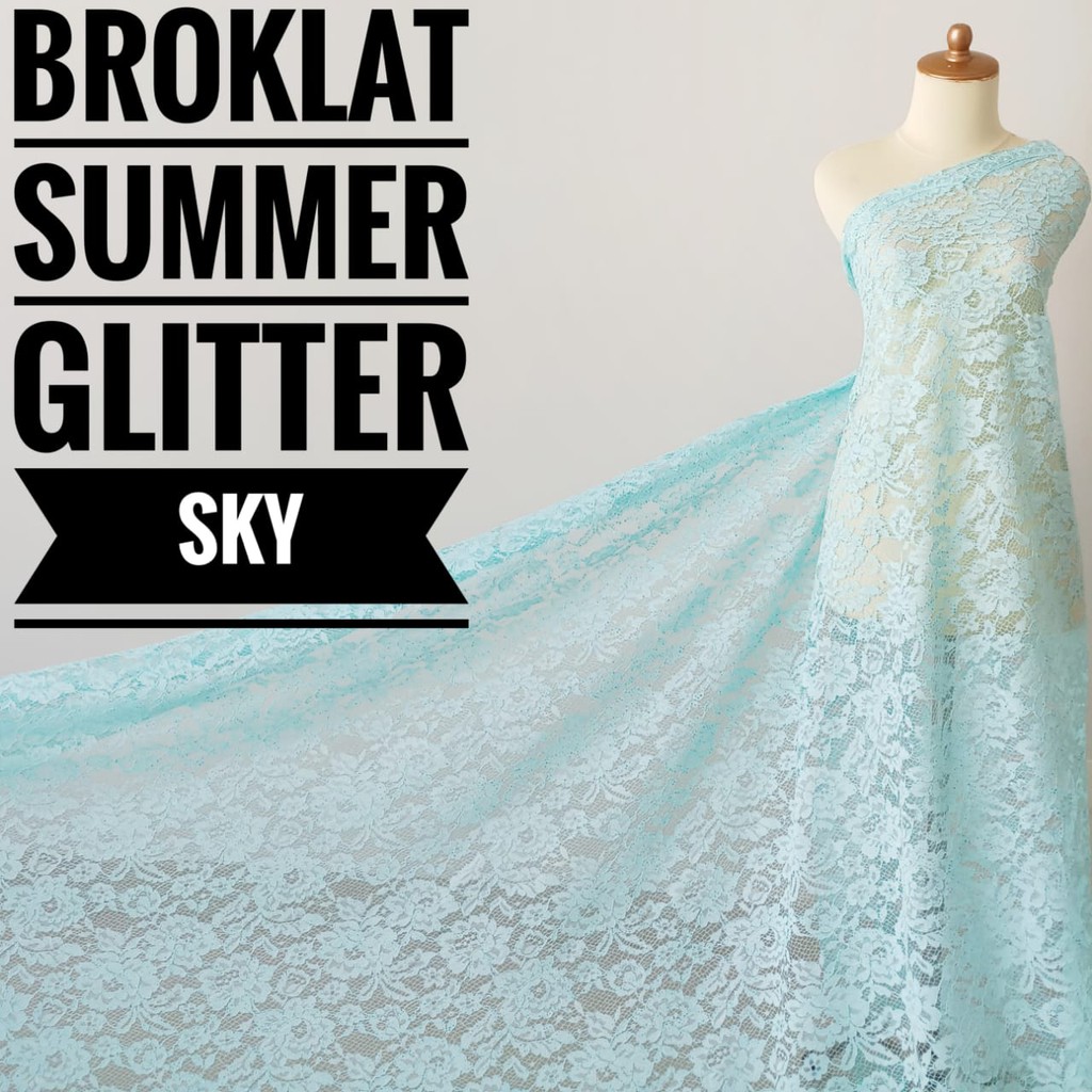 Jual Kain Meteran Broklat Summer Glitter Sky (0.5M) | Shopee Indonesia