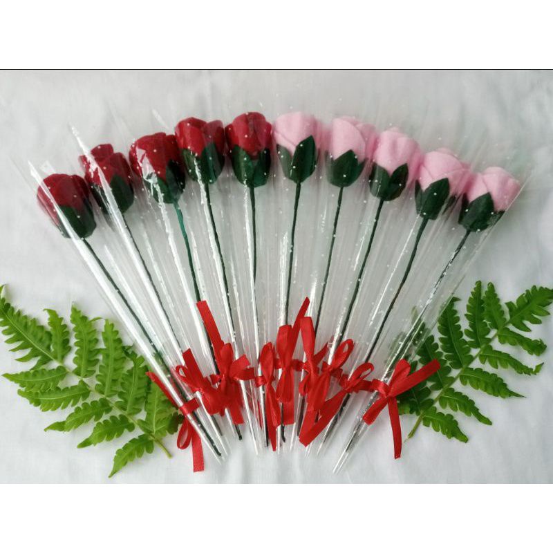 Jual buket bunga mawar flanel 1 tangkai termurah dan hemat | Shopee ...
