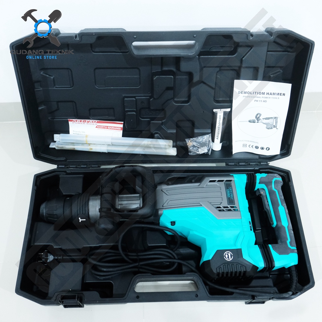 Jual DEMOLITION HAMMER NRT PRO PH11HD / Mesin Bor Bobok Tembok Beton PH 11 HD - Jack Hammer NRT ...