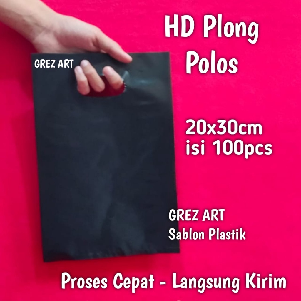 Jual Plastik HD Plong Polos, 20x30 (isi 100pcs) / Plastik Olshop Pond ...