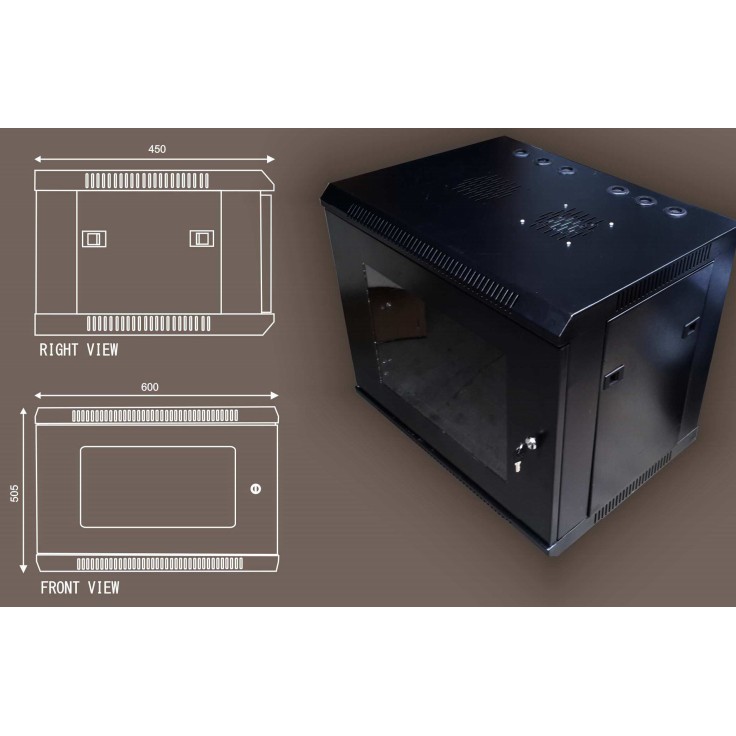 Jual WALLMOUNT RACK TIPE SINGLE DOOR 4U 20U | Shopee Indonesia