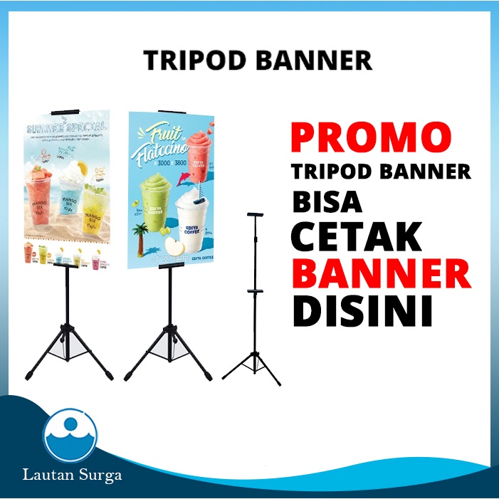 Jual Standing Banner 2 Meter Tripod Banner 2 Sisi Tripod Stand Banner ...