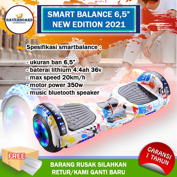 Jual HOVERBOT hoperbot haper bot listrik 2021 6,5 inch bluetooth speaker haverboard hoverboard ...