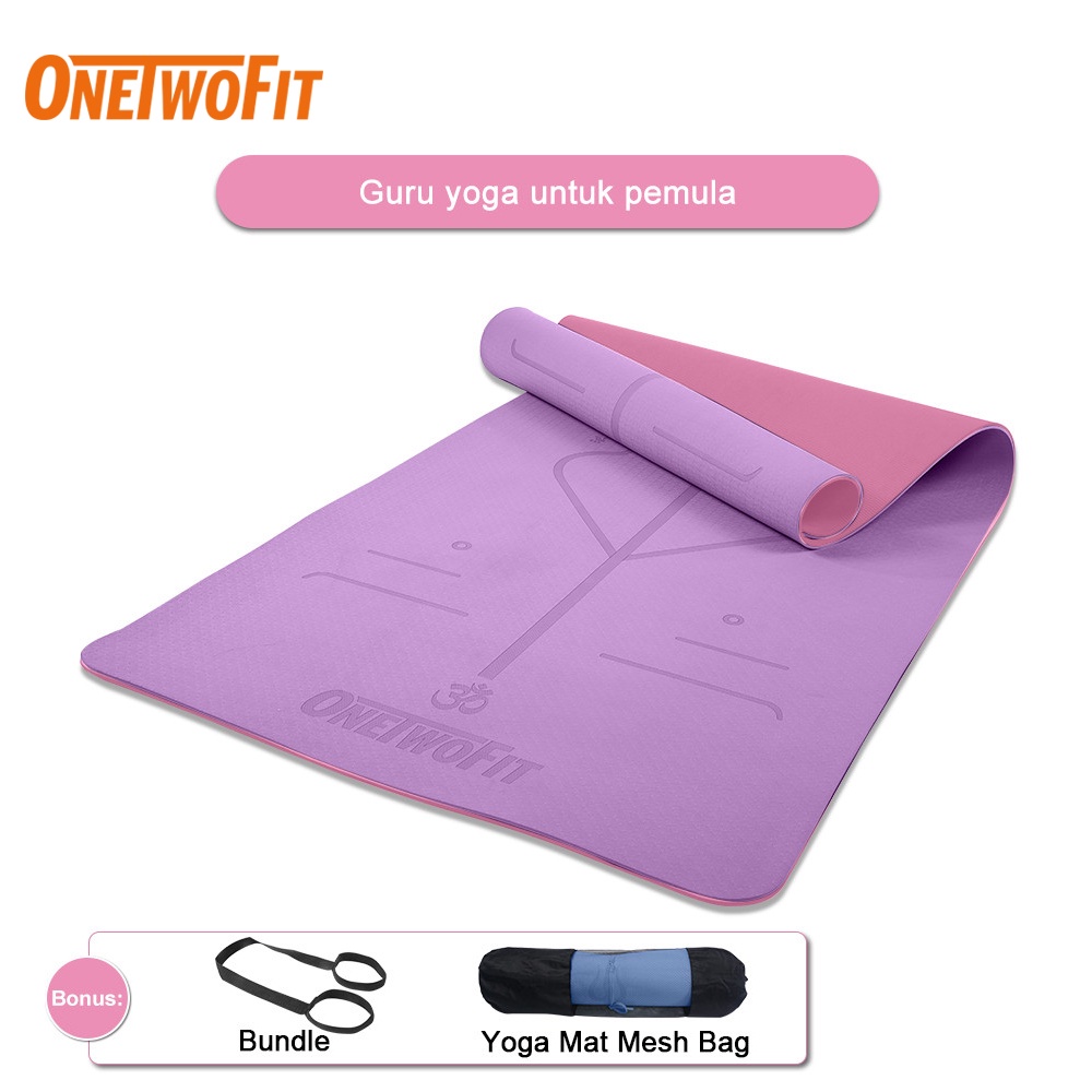 Jual OneTwoFit Matras Friendly Yoga Mat Anti Slip TPE 8MM Alas Olahraga ...