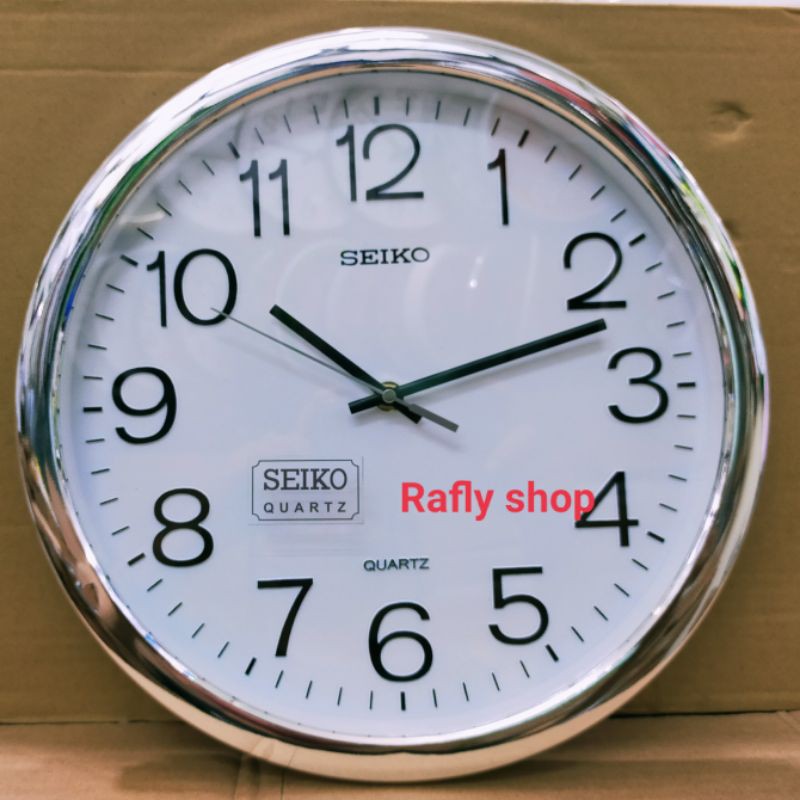Jual jam Dingding Seiko putih 32cm | Shopee Indonesia