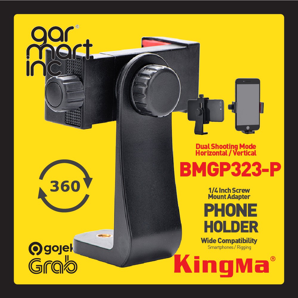 Jual KINGMA BMGP310 Holder U Mount Smartphone Vertical 360 Portrait ...