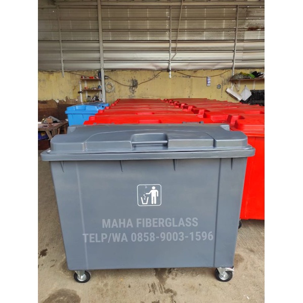 Jual TEMPAT SAMPAH BESAR/TONG SAMPAH BESAR/BAK SAMPAH BESAR 660 LITER | Shopee Indonesia