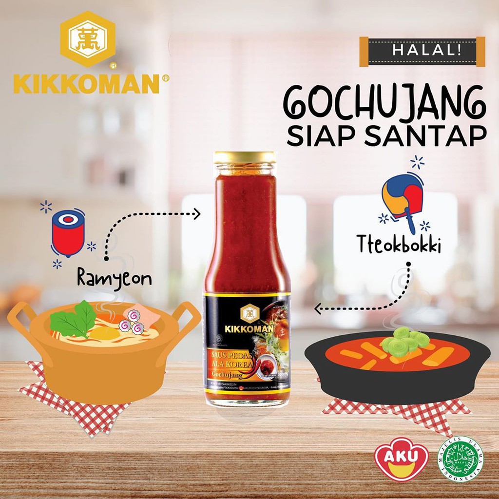Jual Kikkoman Gochujang Botol 300g Saus Sambal Khas Korea HALAL WJM ...