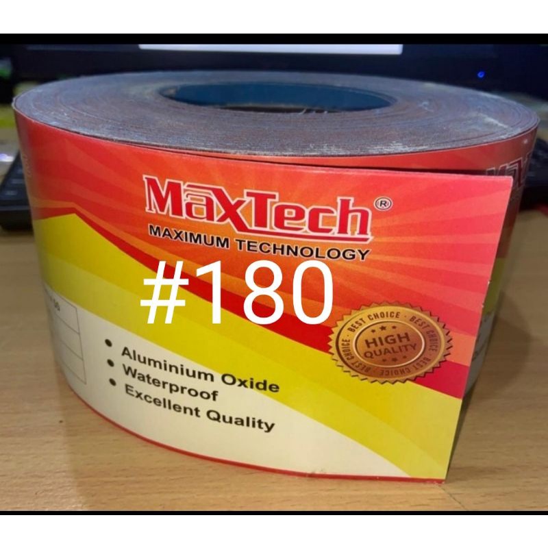 Jual amplas meteran/amplas rol ukuran #180 maxtech harga perol (50m ...