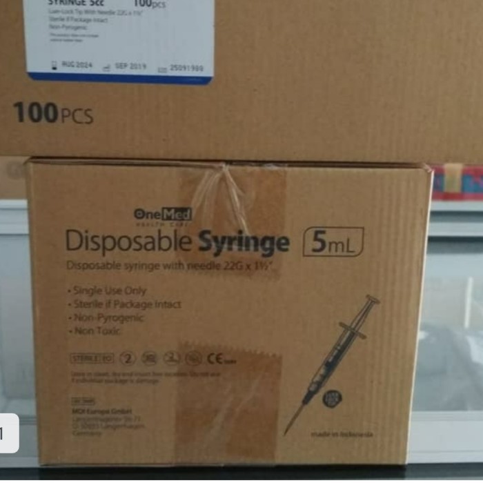 Jual Disposable Syringe spuit 5cc One Med / Spet 5cc Spuit 5cc Onemed 5 ml | Shopee Indonesia