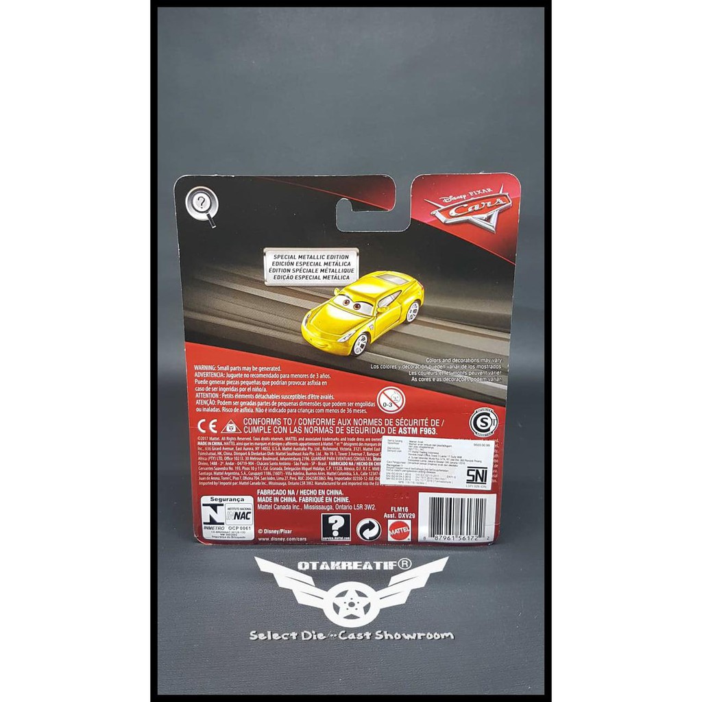 Jual Disney Pixar Cars Gold Metallic Cruz Ramirez Bahan Besi 1:55 ...