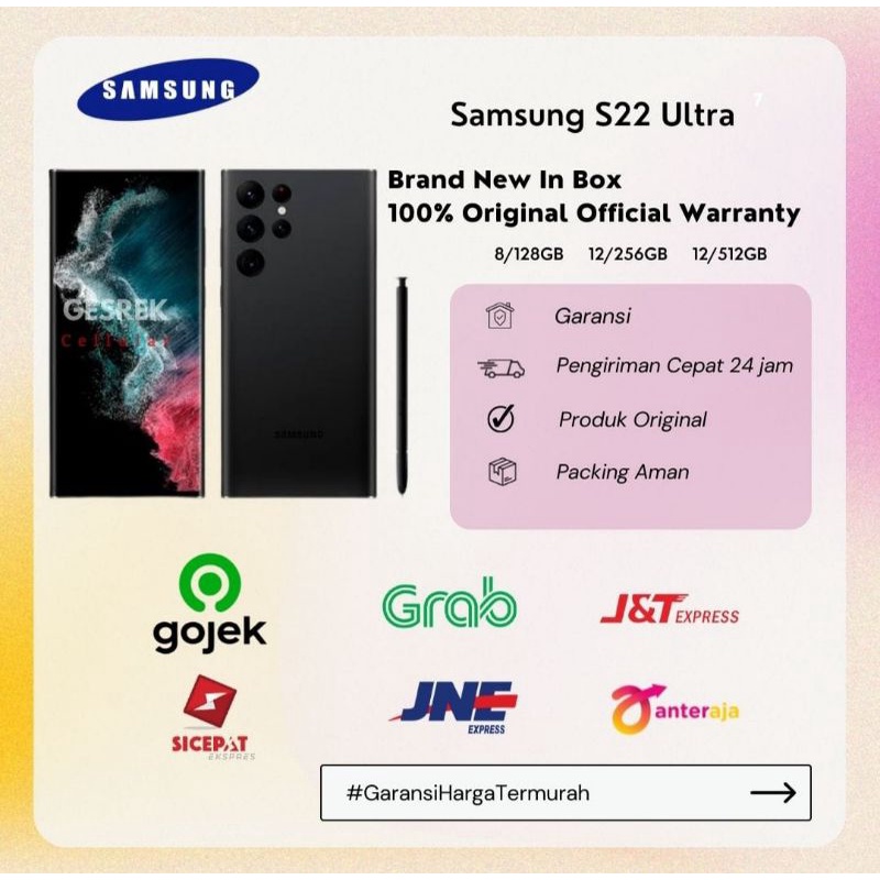 Jual Samsung S22 Ultra 256GB - Garansi RESMI | Shopee Indonesia