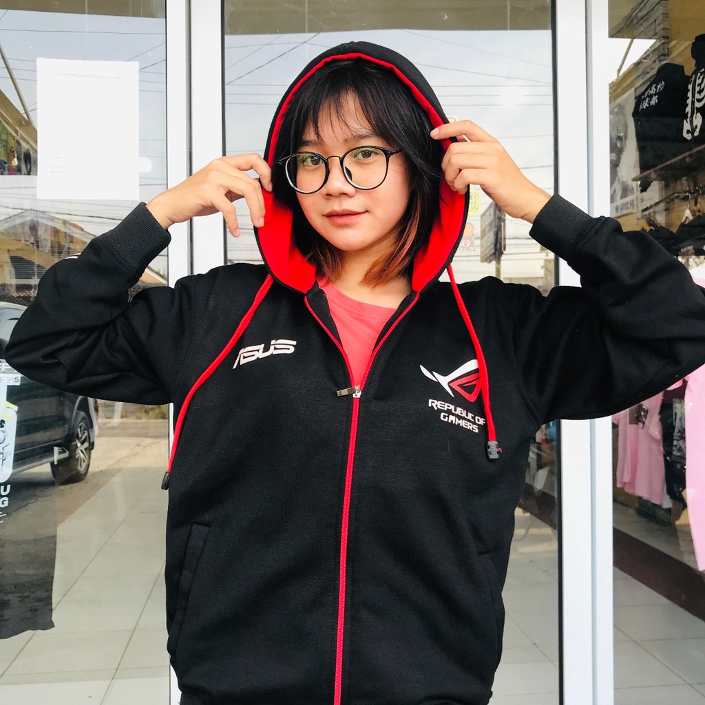 Jual Jacket Asus Rog (Hoodie Merah) | Shopee Indonesia