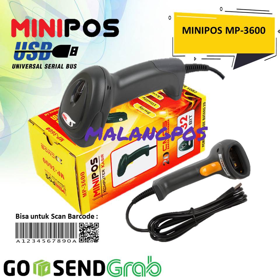 Jual BARCODE SCANNER MINIPOS MP-3600 2D MINIPOS MP3600 BISA SCAN RESI ...