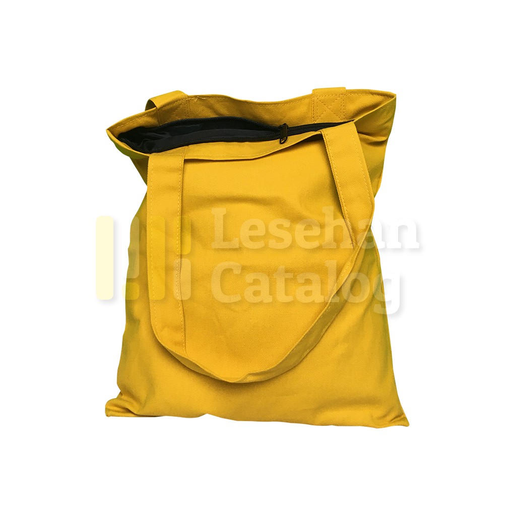 Jual TOTEBAG KANVAS POLOS KUNING (SAFFRON YELLOW) | Shopee Indonesia