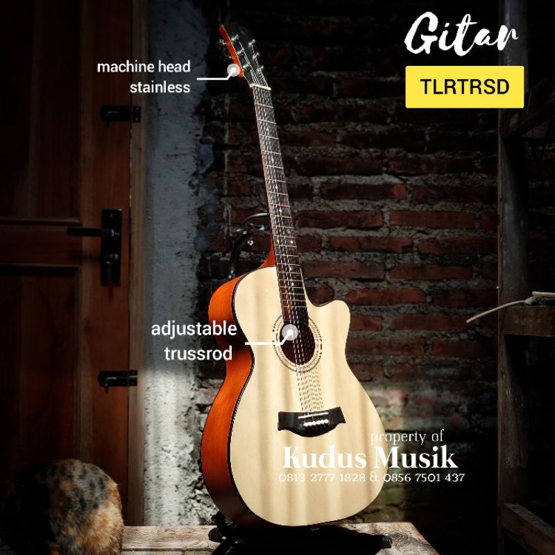 Jual gitar akustik pemula buat belajar dah pake trussrod tanem besi ...