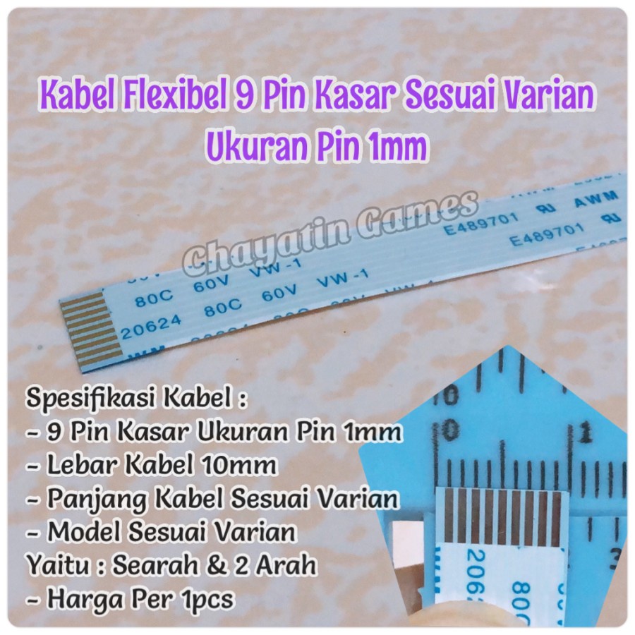 Jual Kabel Flexibel 9 Pin Kasar Model & Panjang Varian Ukuran Pin 1mm ...