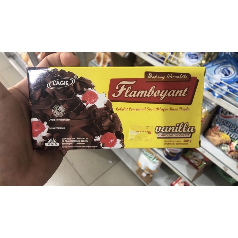 Jual LAGIE Flamboyant baking chocolate compound 250gr coklat cokelat batang greentea tiramisu ...