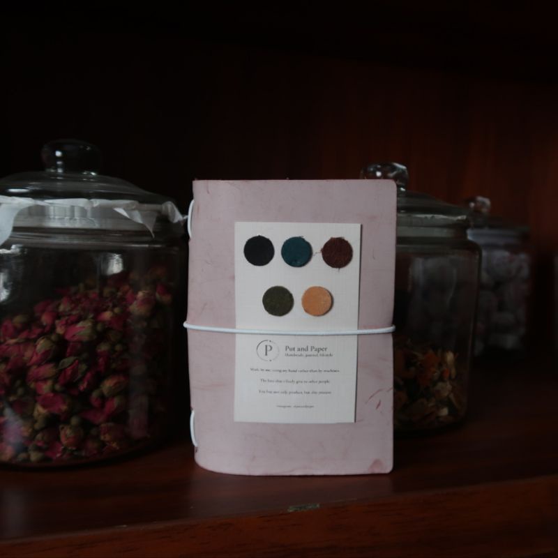 Jual Traveler's Notebook Passport Size Dusty Pink (Buttero Ghost Wax ...