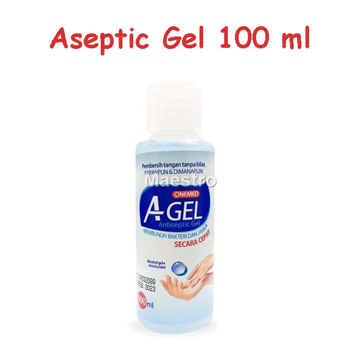 Jual Aseptic Gel Hand Sanitizer 100ml Onemed 100 mL Antiseptic Hand Rub ...