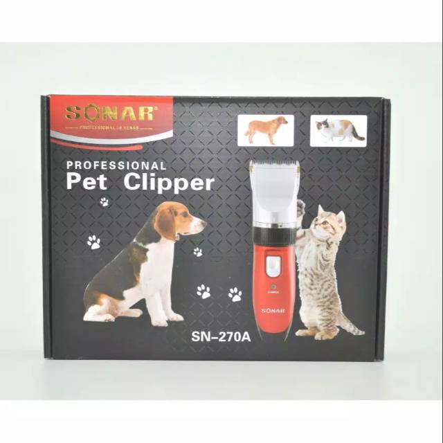 Jual Professional Pet Clipper Sonar SN-270A / Cukuran Hewan Charge ...