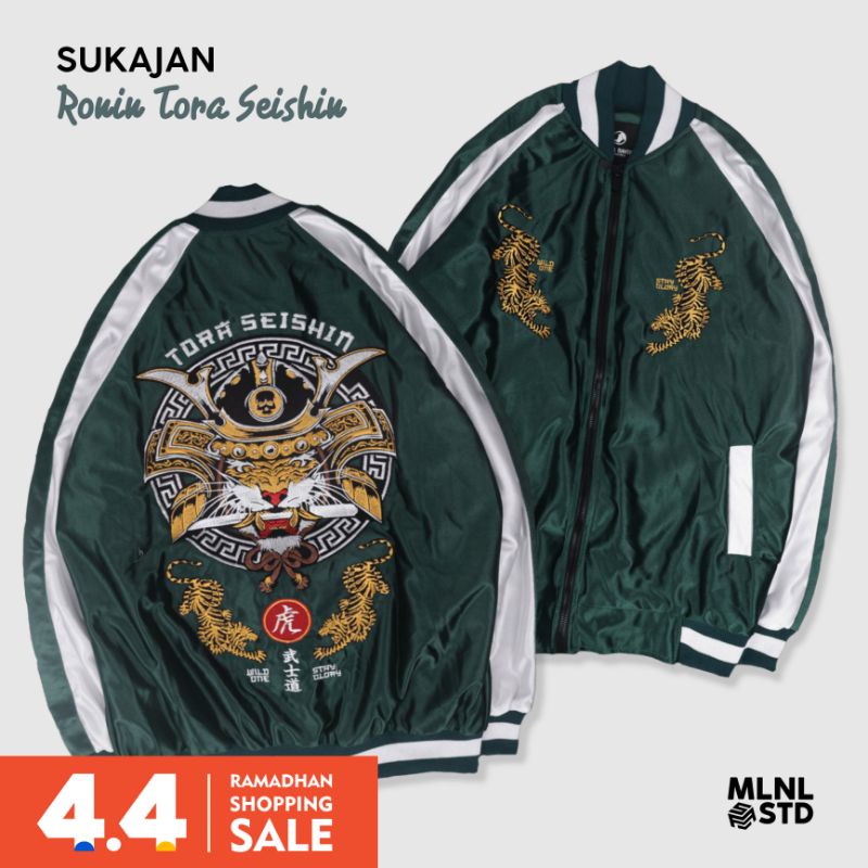 Jual Sukajan Jacket Ronin Tora Seishin Green Jaket Sukajan Bordir Original Sukajan Tiger Jepang ...