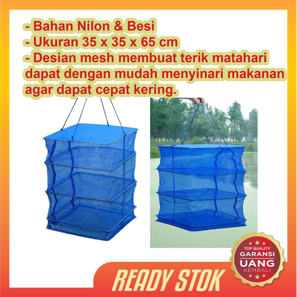 Jual BearPaw Rak Jaring Pengering Jemur Makanan Dyring Mesh Net 4 Layer ...