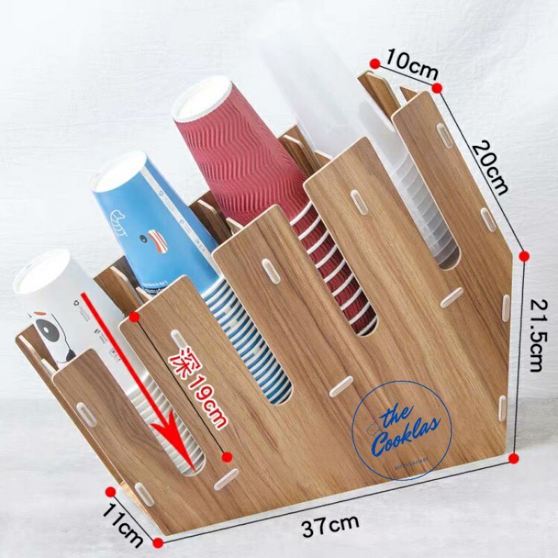 Jual Paper Cup Holder Rack | Rak Organizer Gelas Kertas Plastik Model ...