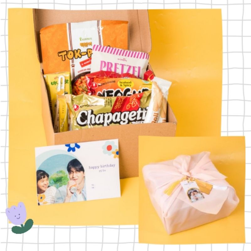Jual Hadiah Snack Box Hampers Jajanan Makanan Korea Minuman Korea Ramen ...