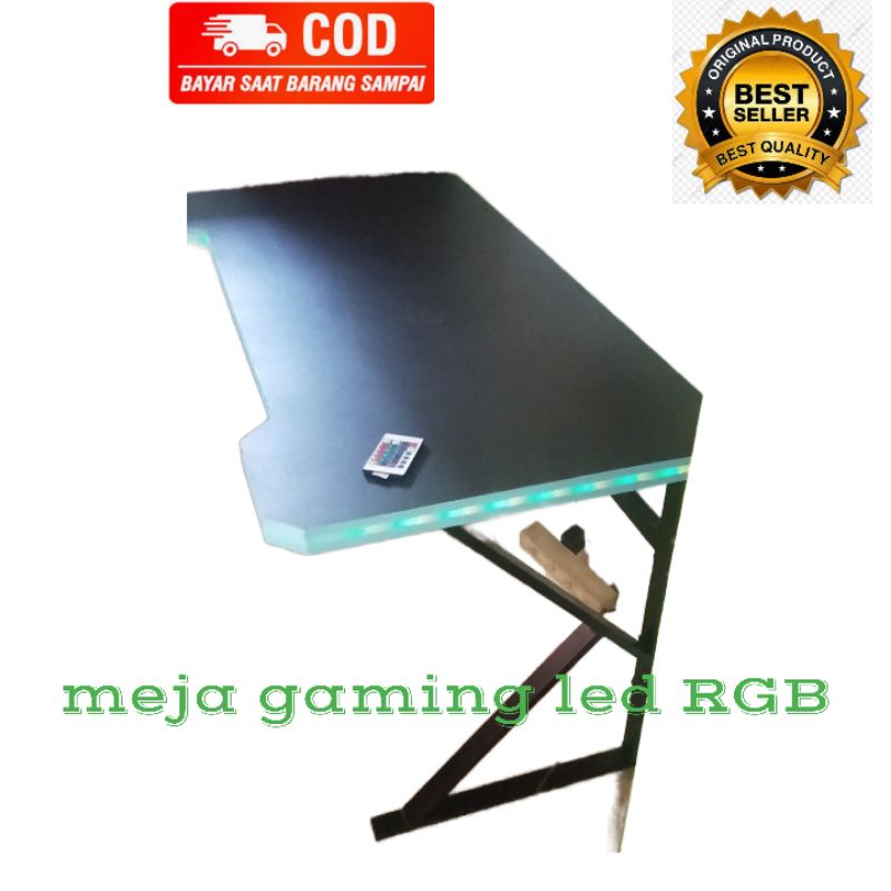 Jual TERMURAH !!! PROMO !! MEJA GAMING LED RGB meja kantor meja kerja ...