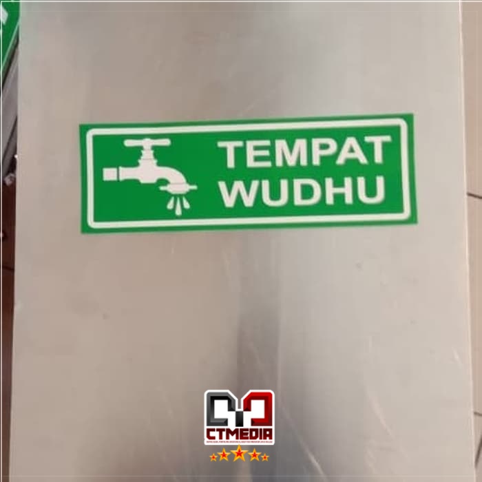 Jual SIGN STICKER K3 RAMBU SAFETY TEMPAT WUDHU 10X30CM | Shopee Indonesia