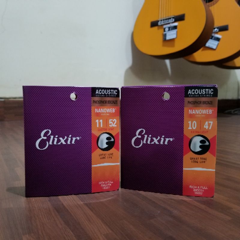 Jual SENAR GITAR AKUSTIK ELIXIR NANOWEB (OEM) | Shopee Indonesia