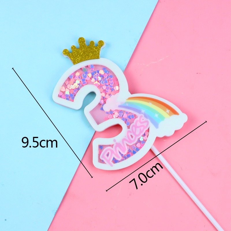 Jual TOPPER CAKE / TUSUKAN KUE PRINCE PRINCESS AWAN PELANGI RAINBOW ...