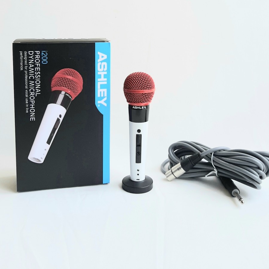 Jual ORIGINAL MIC ASHLEY I200 MICROPHONE KABEL Vocal DYNAMIC Warna ...