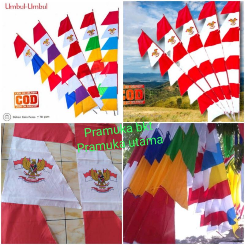 Jual Umbul umbul bendera bijian spanduk zig zag 6/8/10 mata garuda | Shopee Indonesia